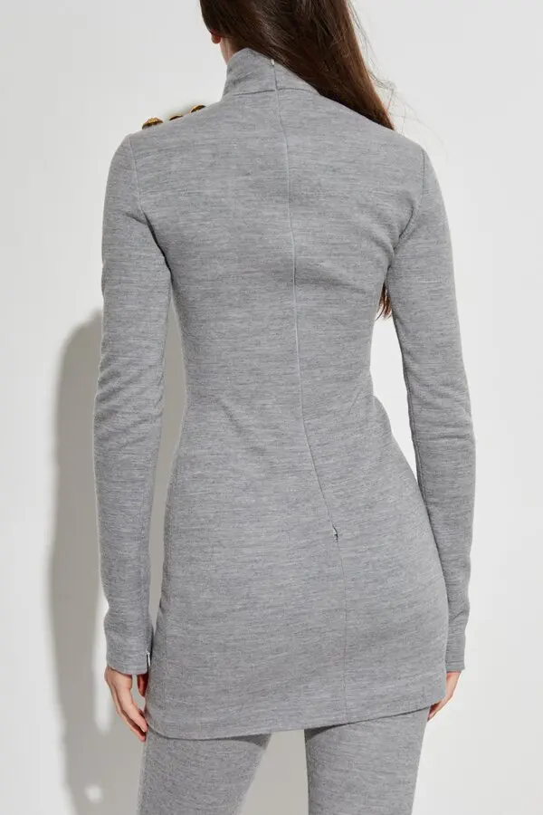 Balmain Dress With Stand-up Collar