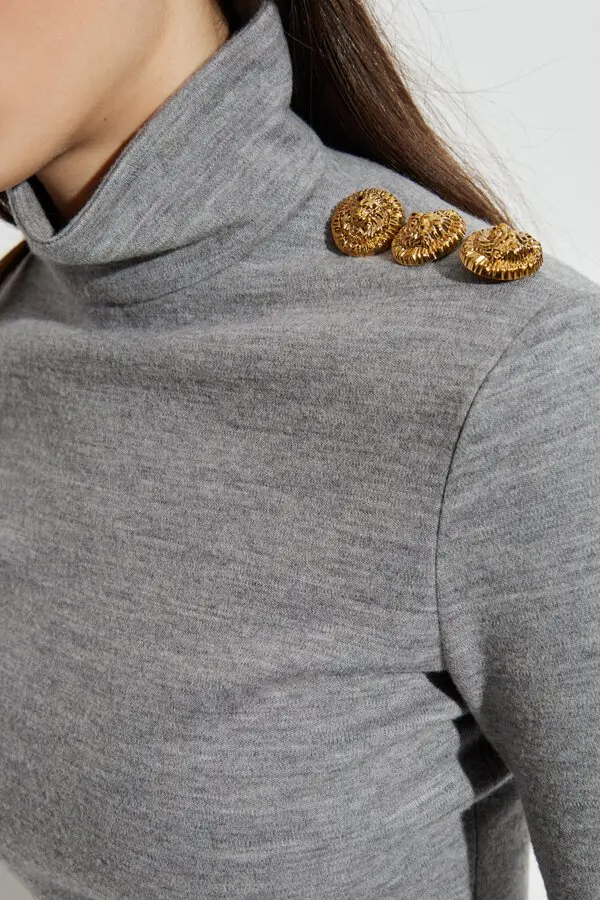 Balmain Dress With Stand-up Collar