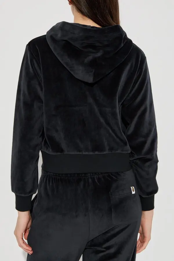 A BATHING APE Velour Zip-up Hoodie