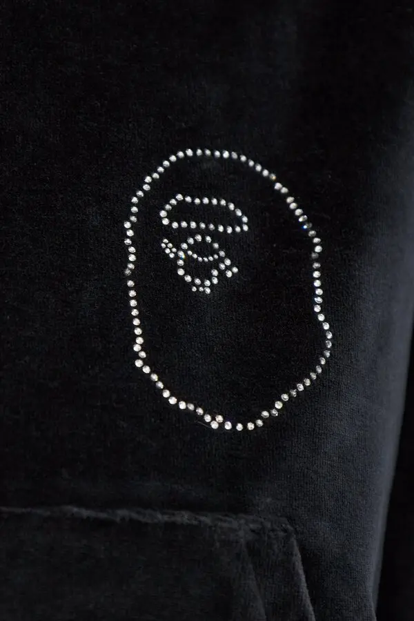 A BATHING APE Velour Zip-up Hoodie