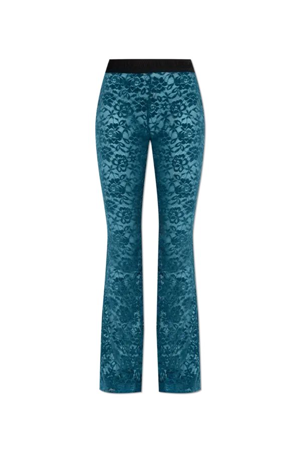 Versace Lace Flared Trousers - Blue