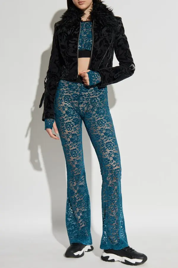 Versace Lace Flared Trousers