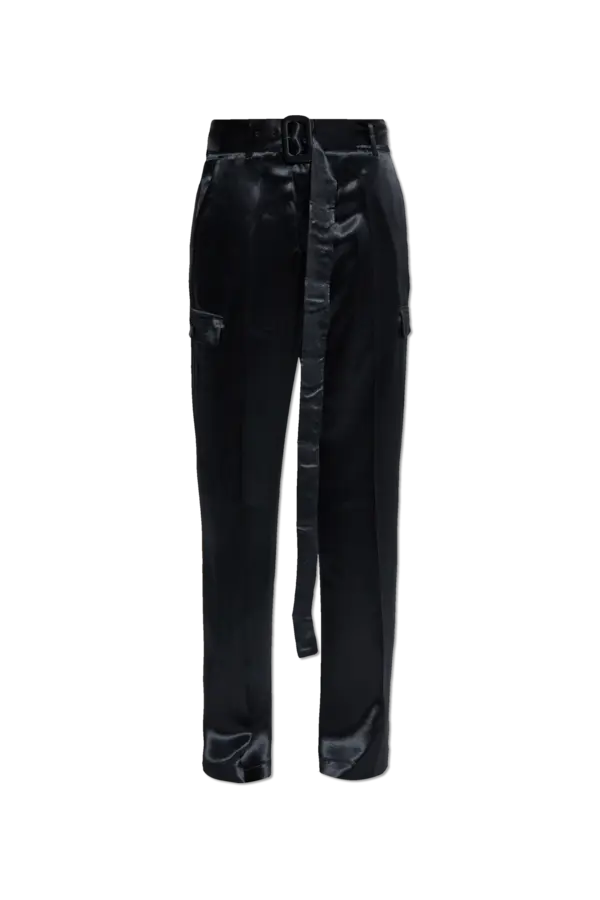 FERRAGAMO Satin Trousers With Belt