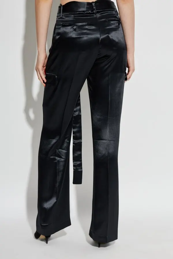 FERRAGAMO Satin Trousers With Belt