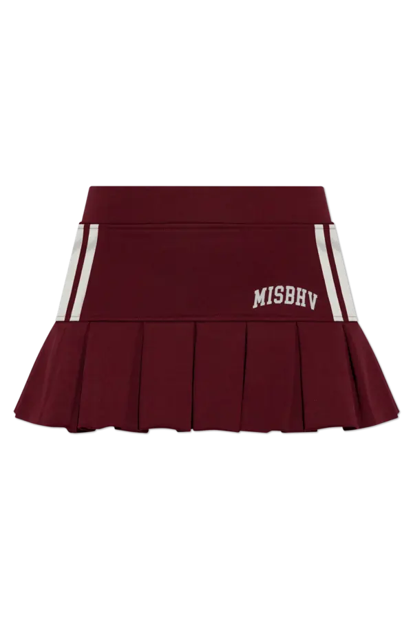 MISBHV A-line Pleated Skirt - Burgundy