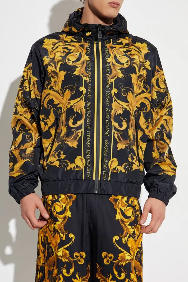 Versace Barocco Print Jacket In Black - 50% Off | Editorialist
