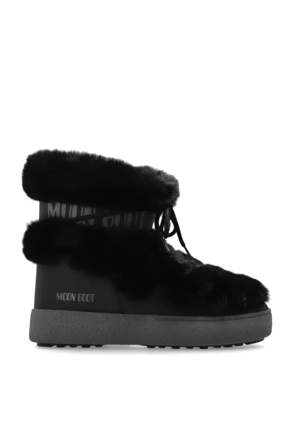 Moon Boot Faux Fur Snow Boots - Black