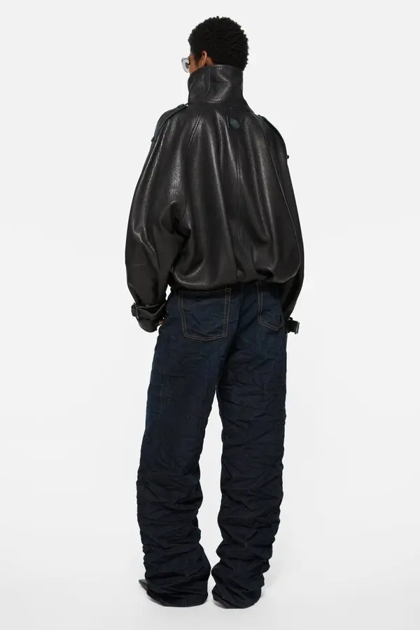 Acne Studios Cropped Leather Trench Coat