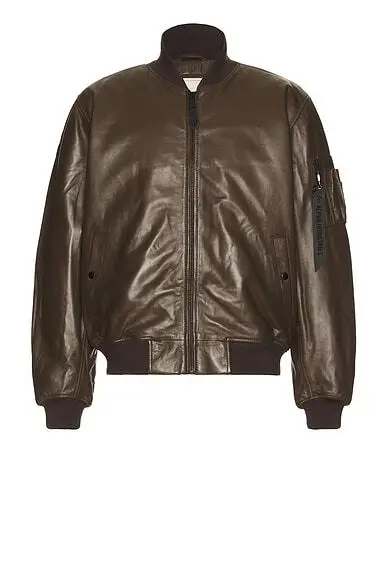 Alpha Industries Leather Ma-1 Flight Jacket