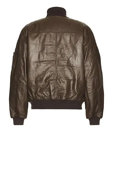 Alpha Industries Leather Ma-1 Flight Jacket