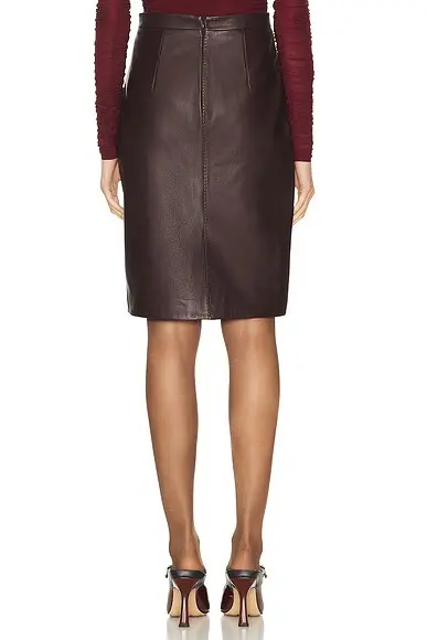 Ronny Kobo Dorian Leather Skirt