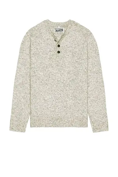 SCHOTT Tri-blend Henley Sweater - Cloud