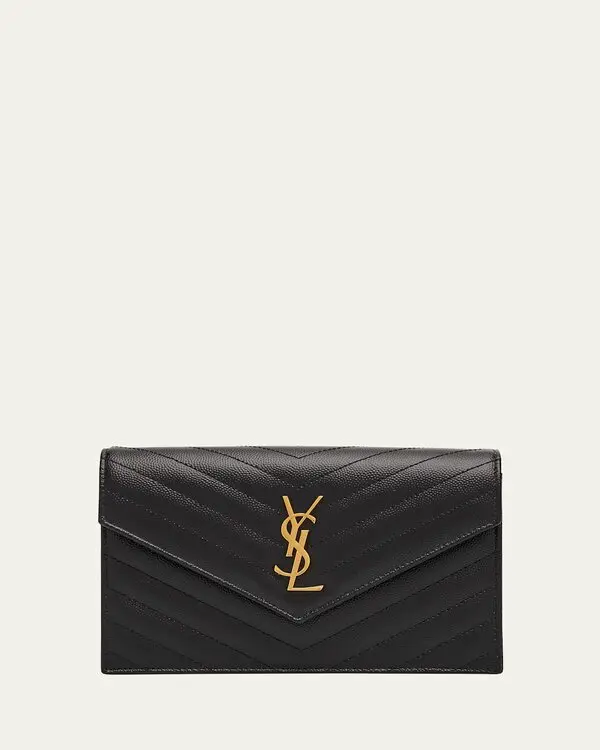 Saint Laurent Small Wallet On Chain - Nero