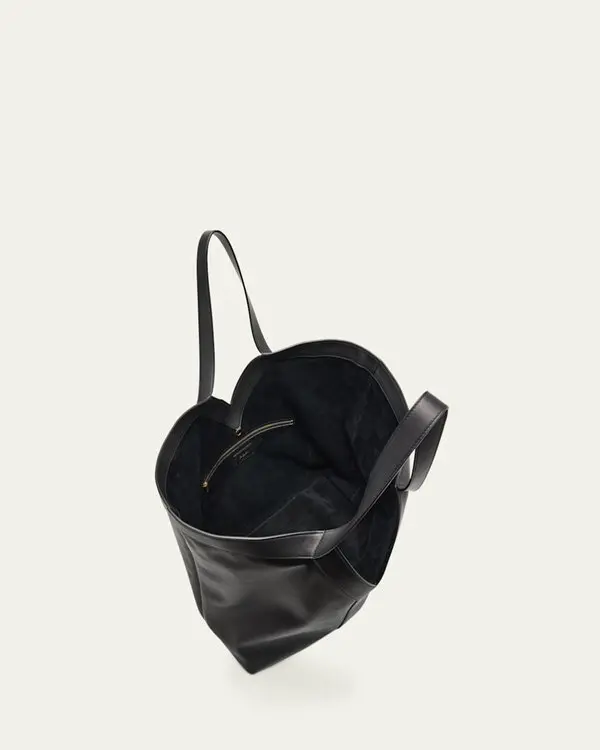 Saint Laurent Y Stitched Leather Tote Bag - Nero