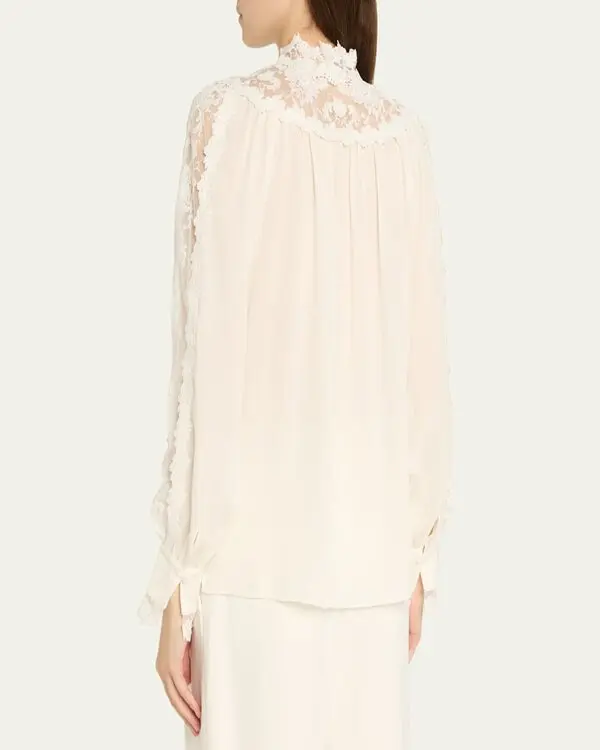 Kobi Halperin Miguel Embroidered Silk Blouse