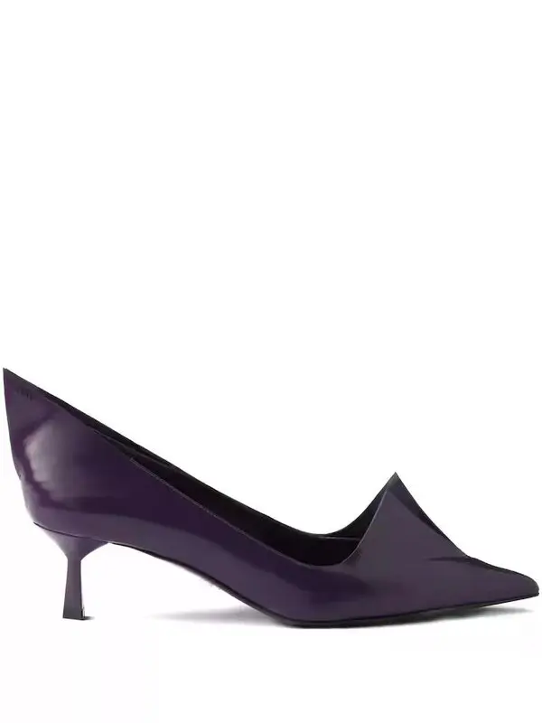 Prada 55mm Pointed-toe Leather Pumps