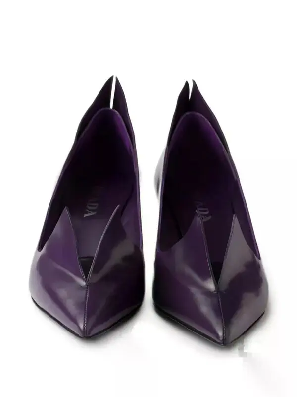 Prada 55mm Pointed-toe Leather Pumps