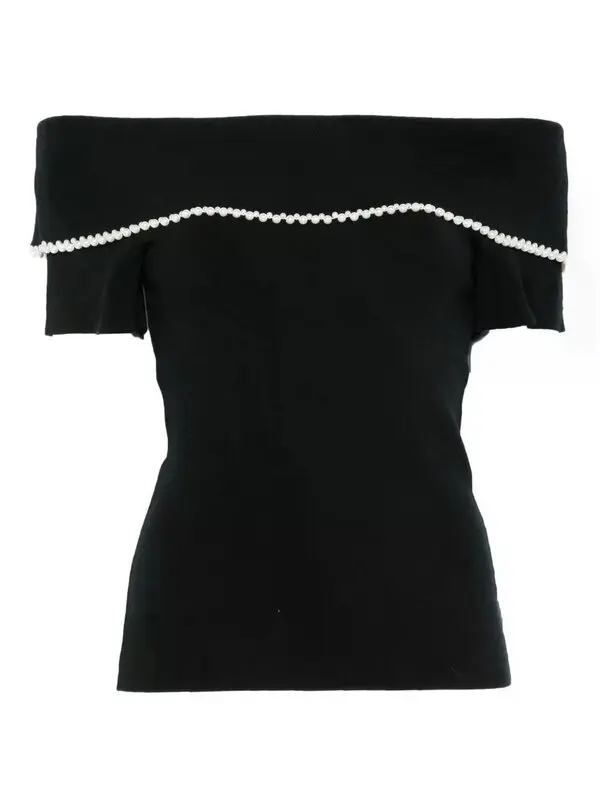 BY MALENE BIRGER Off-shoulder Beaded Top