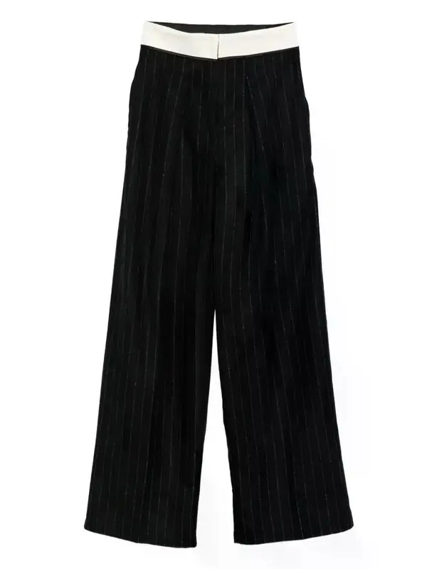 FORTE_FORTE Pinstripe Wide-leg Trousers