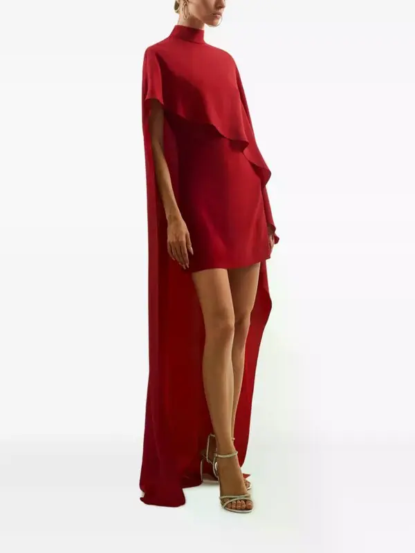 TALLER MARMO Carrington Cape Mini Dress - Red