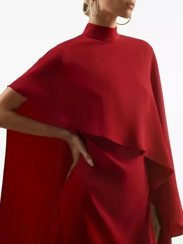 TALLER MARMO Carrington Cape Mini Dress - Red