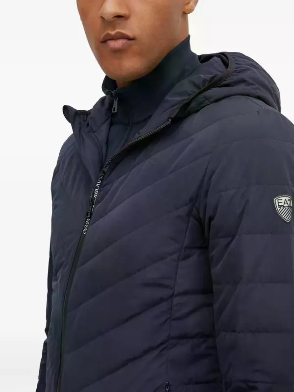 EA7 Hooded Quilted Jacket