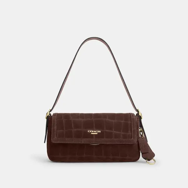 COACH OUTLET Etta Flap Shoulder Bag - Gold/maple