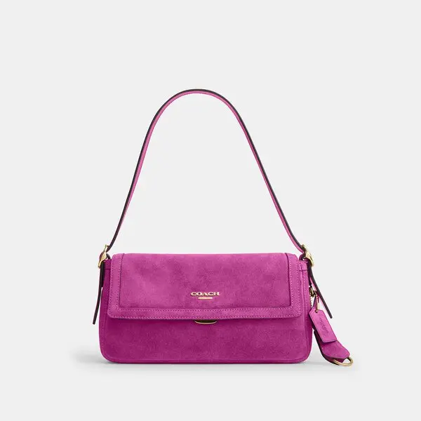 COACH OUTLET Etta Flap Shoulder Bag - Im/magenta