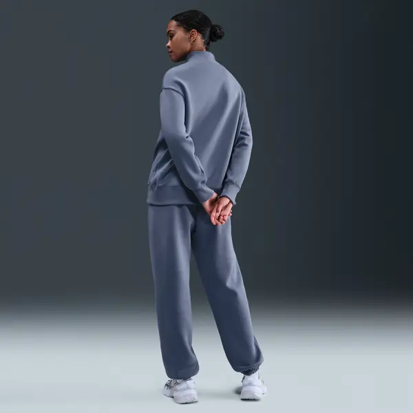 Nike Sportswear Phoenix Fleece Oversized 1/4-zip Long Sweatshirt - Blue