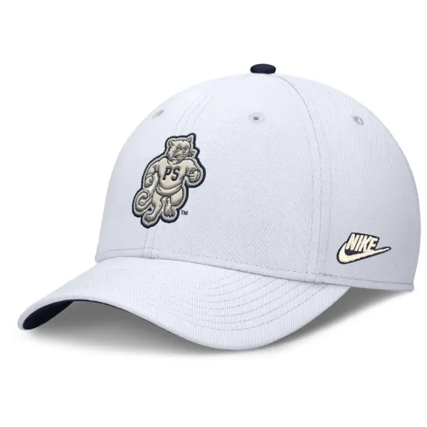 Nike Penn State Legacy Rise Dri-fit College Baseball Cap - White
