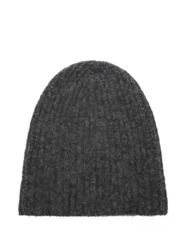 ROBERTO COLLINA Ribbed Knit Beanie - Grey