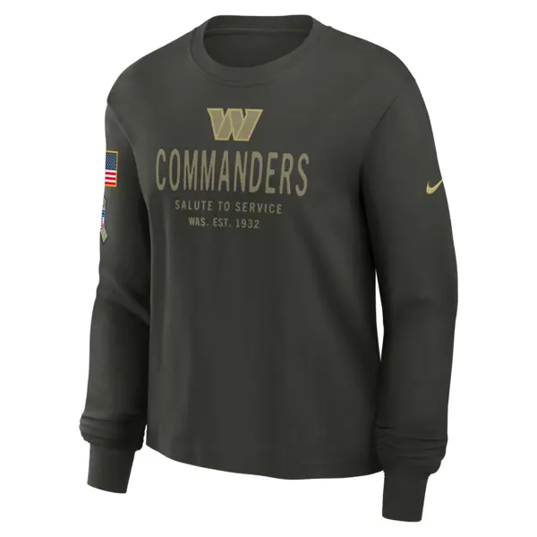 Nike Washington Commanders Salute To Service Sideline Dri-fit Nfl Long-sleeve T-shirt - Brown