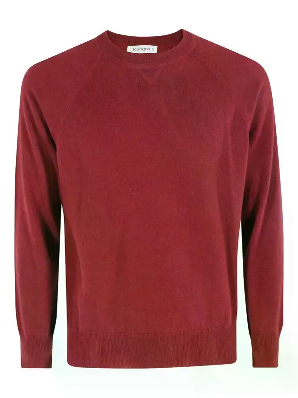 KANGRA Long-sleeve Crew-neck Sweater - Red