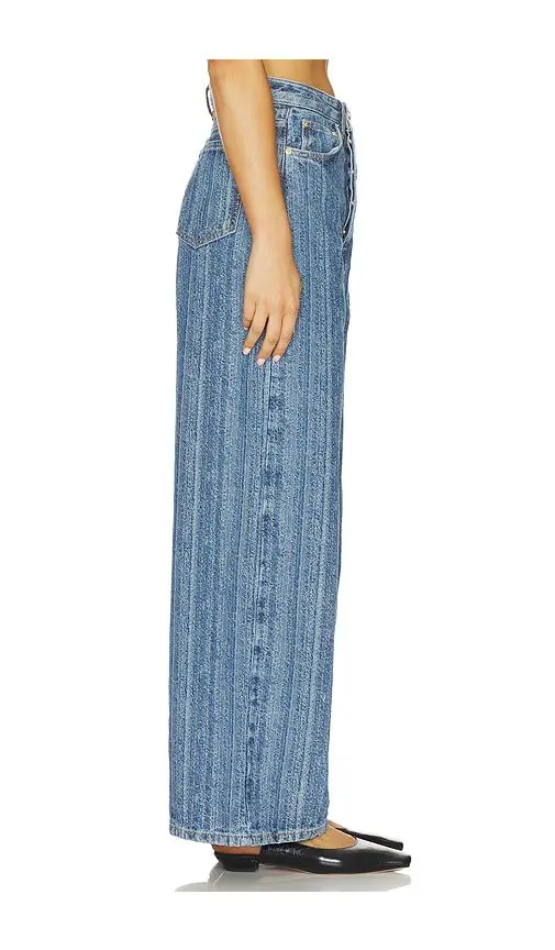 GANNI Structured Denim Double Fly Baggy Jean