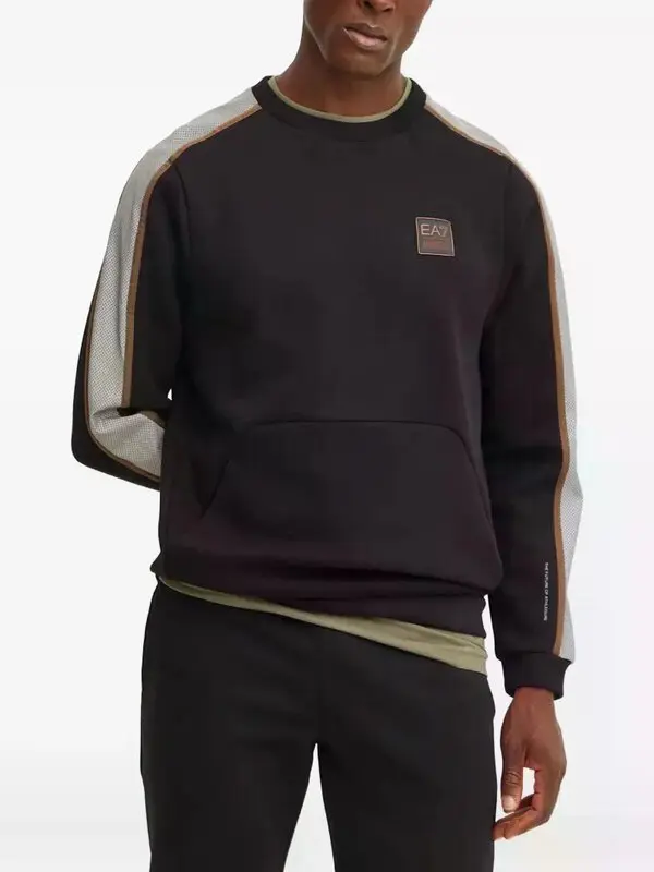 EA7 Logo-print Panelled Sweatshirt