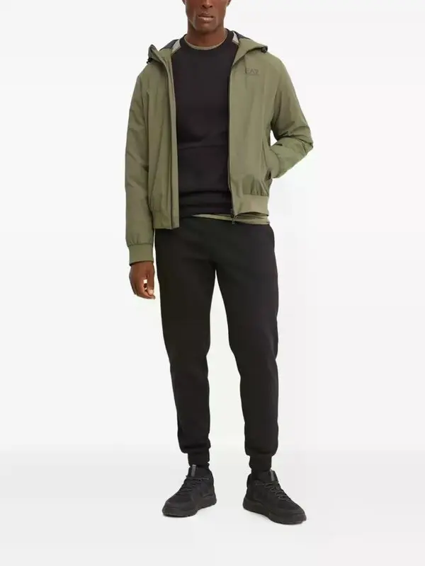 EA7 Logo-print Panelled Sweatshirt