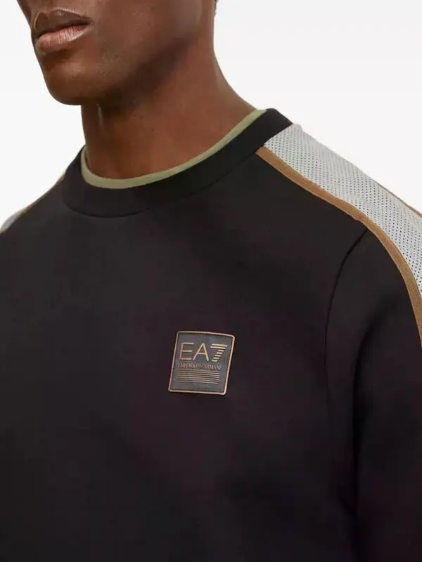 EA7 Logo-print Panelled Sweatshirt