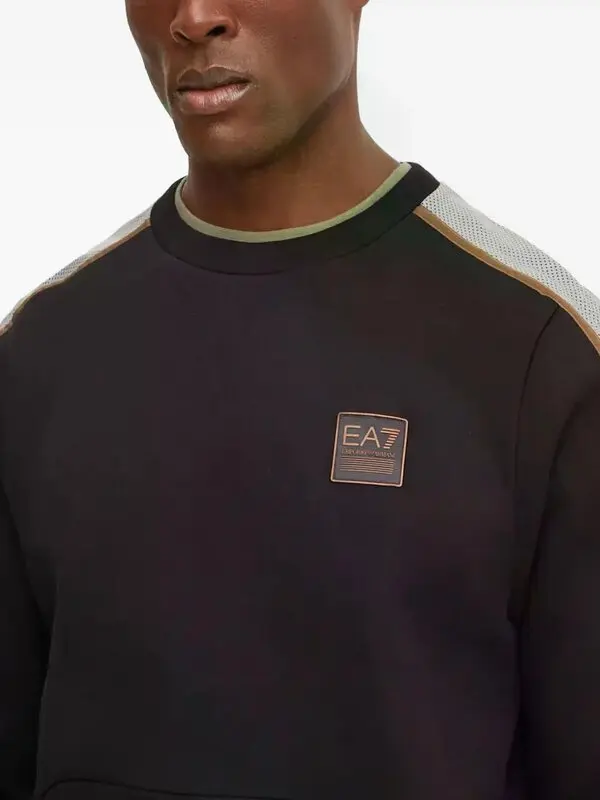 EA7 Logo-print Panelled Sweatshirt