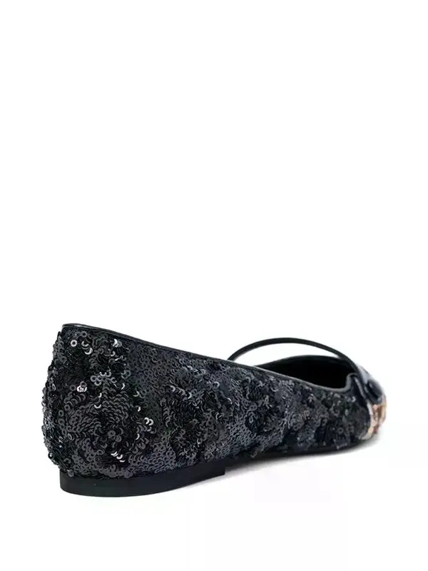 N°21 Sequin-embellished Ballet Flats