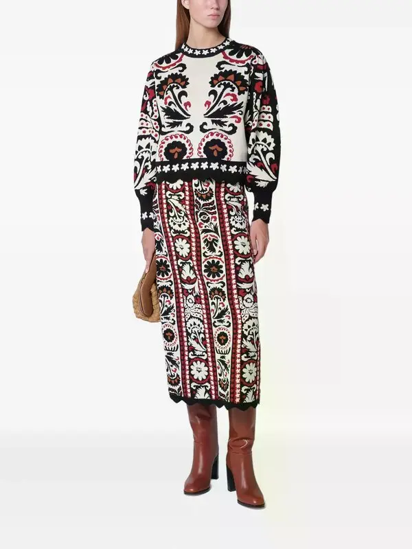 Farm Rio Tapestry Straight Skirt