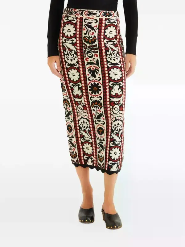 Farm Rio Tapestry Straight Skirt