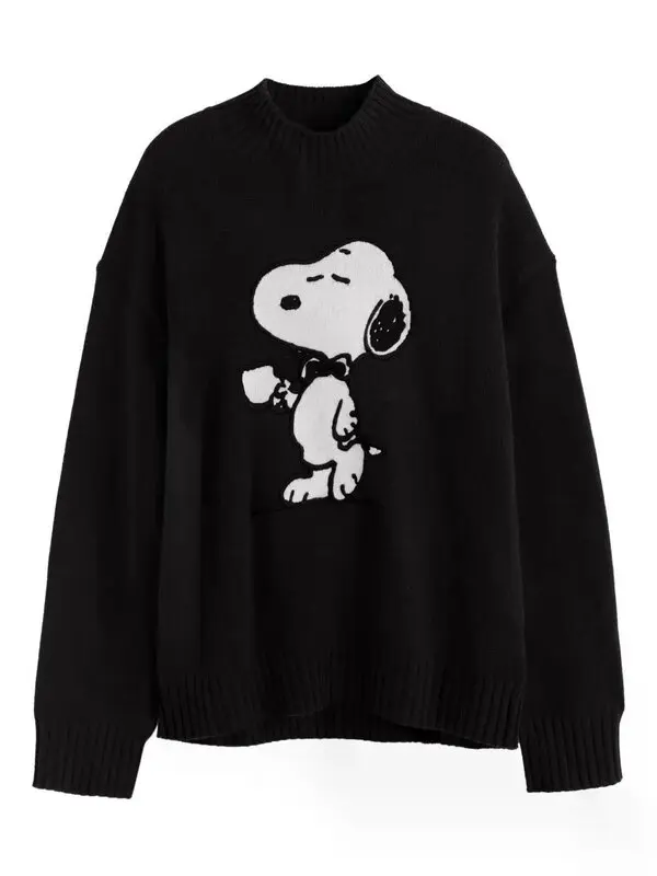 Chinti & Parker Snoopy Sweater - Black