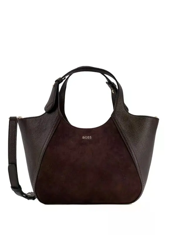 BOSS Logo-plaque Panelled Tote Bag