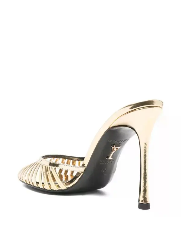 Retrofete 105mm Allistair Metallic-effect Mules