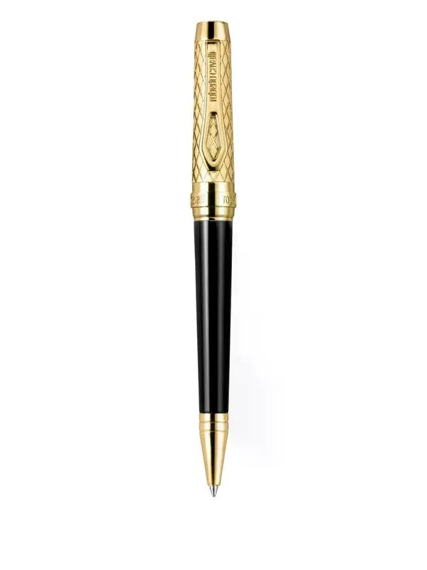Roberto Cavalli Two-tone Engraved Pen - Black