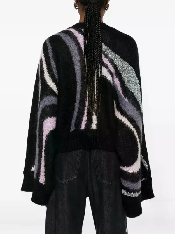 Emilio Pucci Marmo-print Cropped Sweater