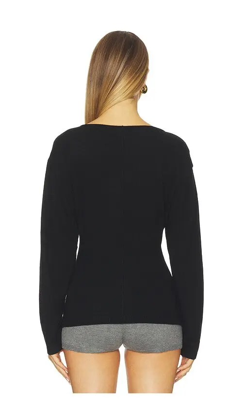 EB DENIM Millie Boat Neck Sweater - Black