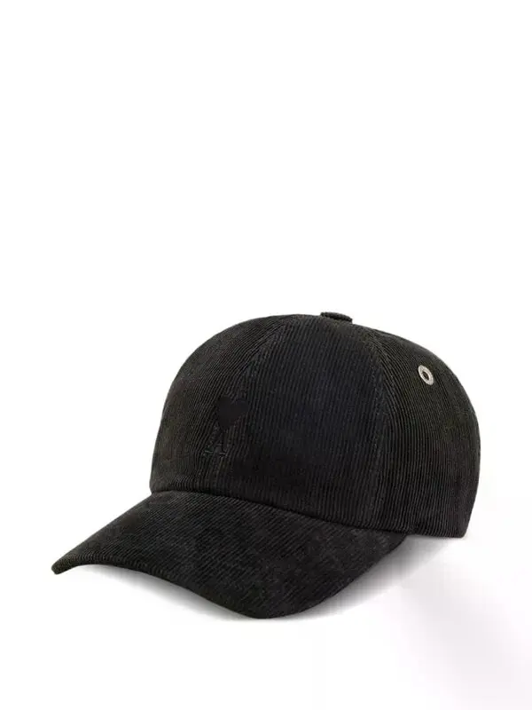 Ami Corduroy Cap - Black