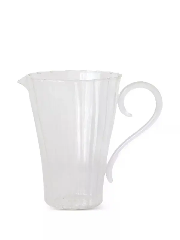 SOPHIE LOU JACOBSEN Ribbed Glass Pitcher - Neutrals
