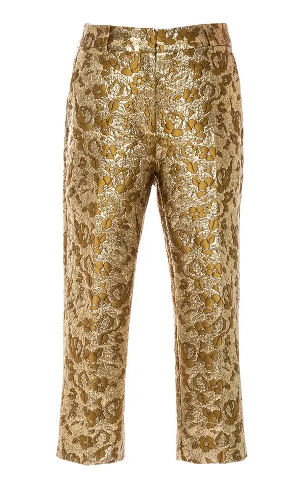 DES_PHEMMES Jacquard Tailored Capri Pants